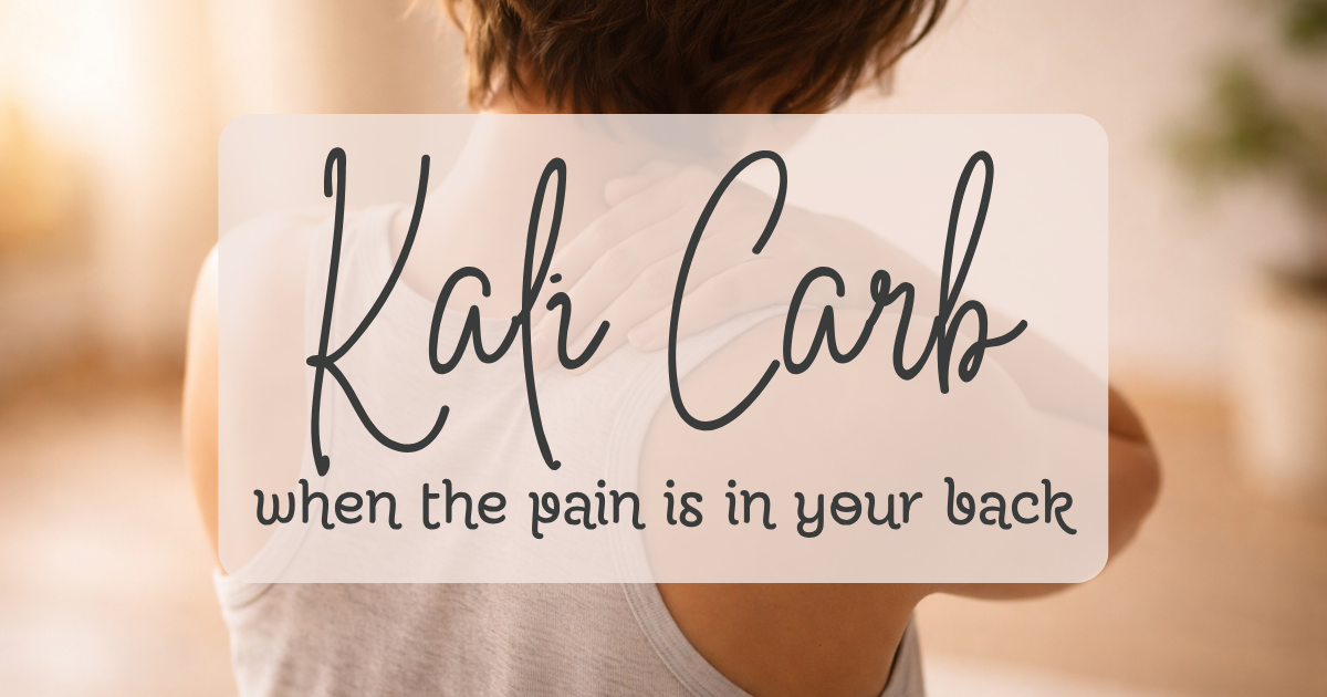 Kali Carb: When the Pain is in Your Back - Emily Frye Homeopathy